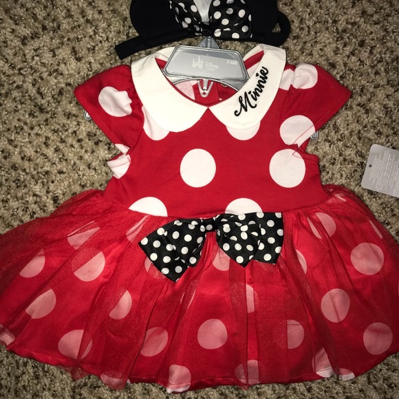 Disney | Matching Sets | Nwt Disney Baby Mini Mouse Bodysuitdress Set ...
